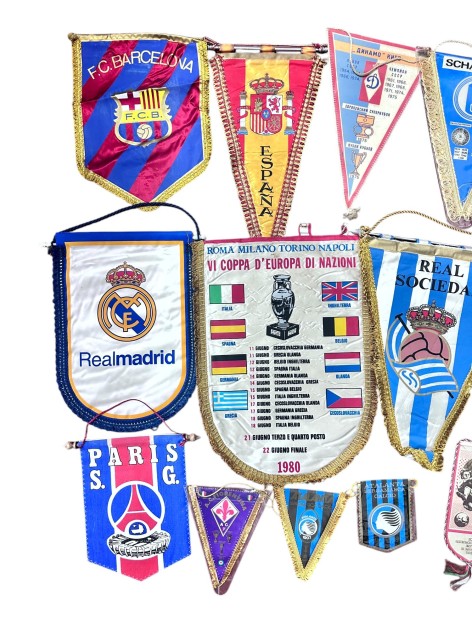 Collection of Twenty Mixed Official Pennants, 1980/90s - CharityStars