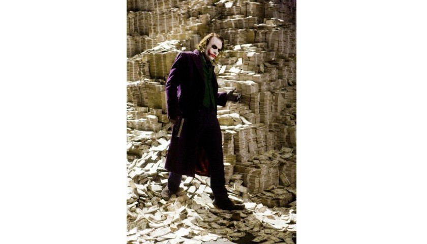 "The Dark Knight" - Original Stage Note and Joker Card - CharityStars