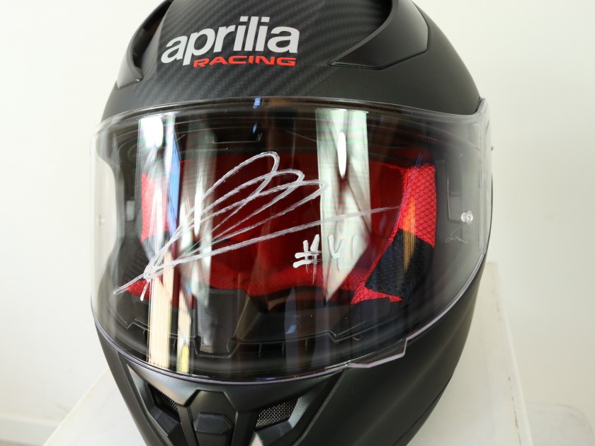 Aprilia Moto GP Full-Face Helmet Signed by Espargarò - CharityStars