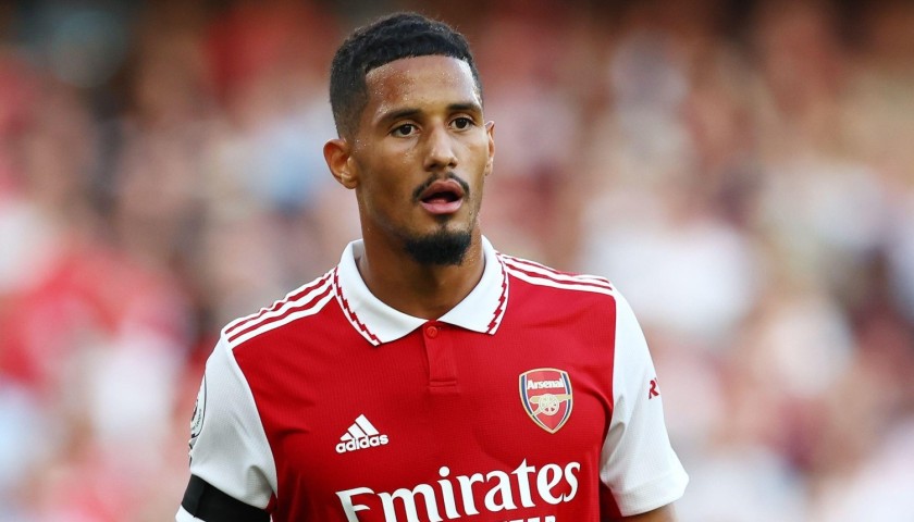 William Saliba's Arsenal 2022/23 Signed Official Shirt - CharityStars