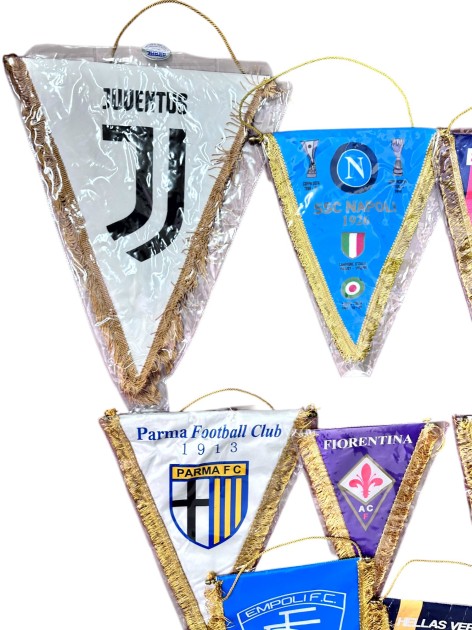 Italian Teams' Collection of Ten Official Pennants - CharityStars
