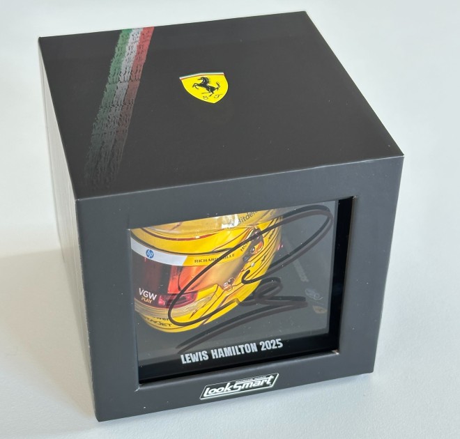 Hamilton's Scuderia Ferrari Signed Helmet Scale 1:5, 2025 - Signed by ...