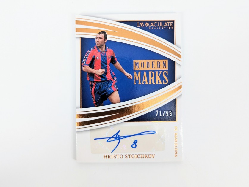 Hristo Stoichkov Signed 2022-23 Panini Immaculate Card - CharityStars