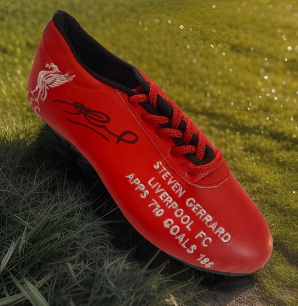 Steven Gerrard's Liverpool Signed Football Boot - CharityStars