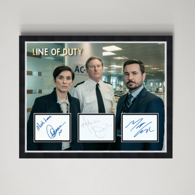 Dunbar, McClure & Compston Signed Line of Duty Display - CharityStars