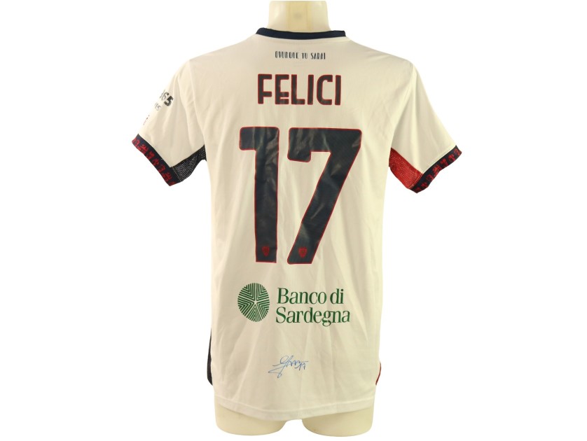 Felici's Signed Unwashed Shirt, Lecce vs Cagliari 2025 - CharityStars