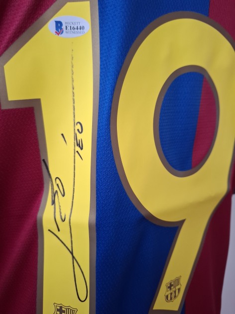 Lionel Messi's FC Barcelona 2007/08 Signed Replica Shirt - CharityStars