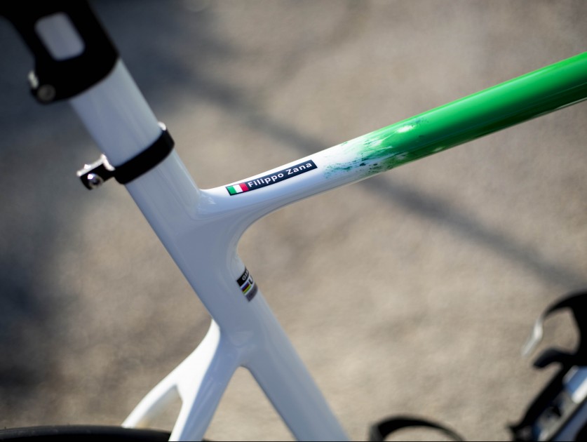 Filippo Zana's Italian Flag Giant Bicycle Used for Giro d'Italia 2023 ...