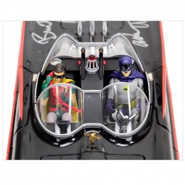 Adam West and Burt Ward Signed Elite1:18 Scale Die-Cast Batmobile with ...