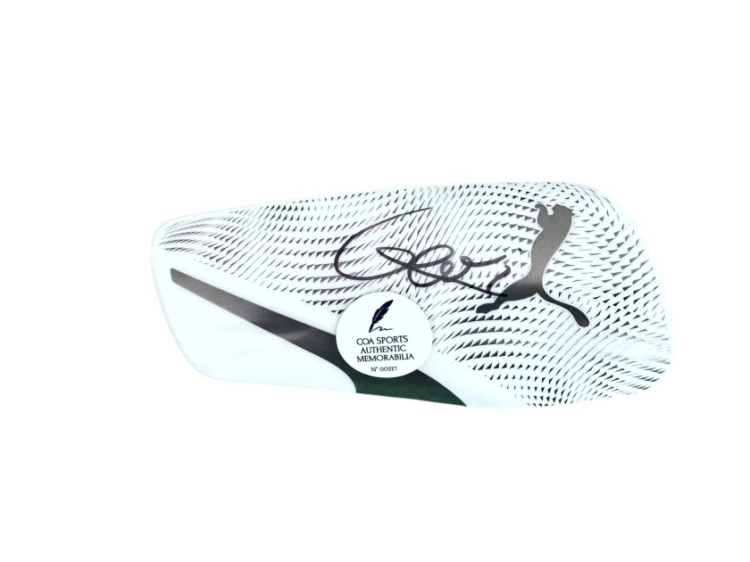 Collection of Two Puma Shin-Pads - Signed by Marcus Rashford and Gavi ...