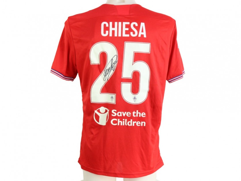 Chiesa Official Fiorentina Signed Shirt, 2017/18 - CharityStars