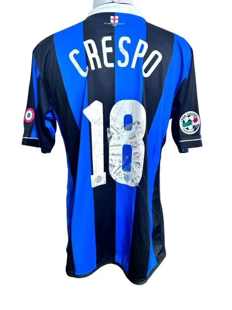 Crespo's Inter Match-Issued Shirt, Italian Supercup 2006 - CharityStars