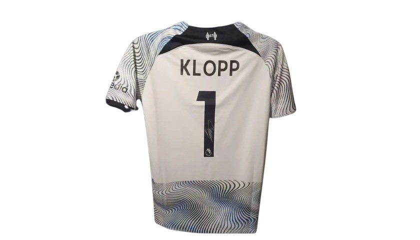 Jurgen Klopp's Liverpool 2022/23 Signed Official Away Shirt - CharityStars
