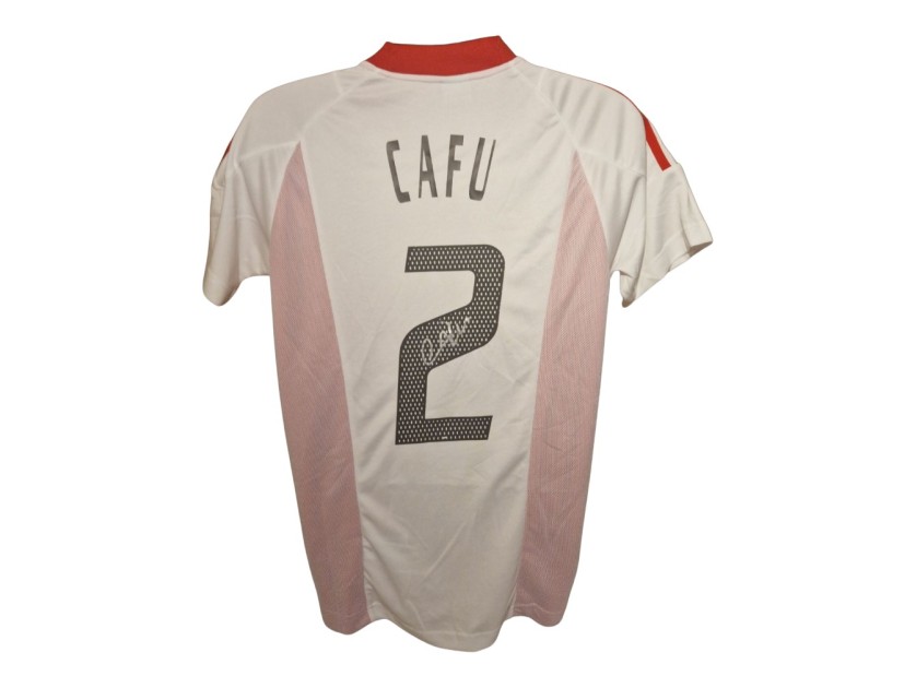 Cafu A.C Milan 2003 Champions League Final Signed Shirt - CharityStars