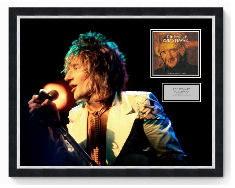 Rod Stewart "The Best of Rod Stewart" Signed Display - CharityStars