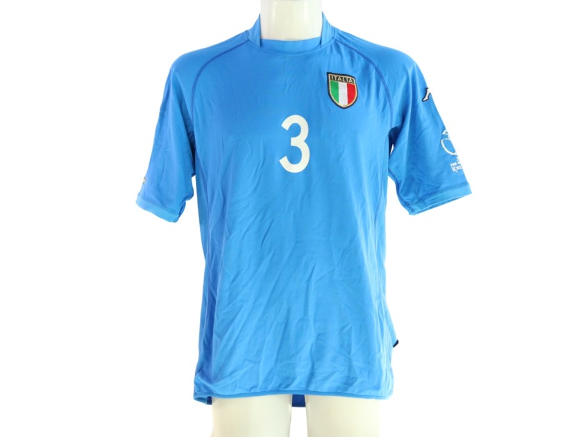 R -Maldini's Match-Issued Shirt Italy vs Ecuador, FIFA World Cup 2002 ...