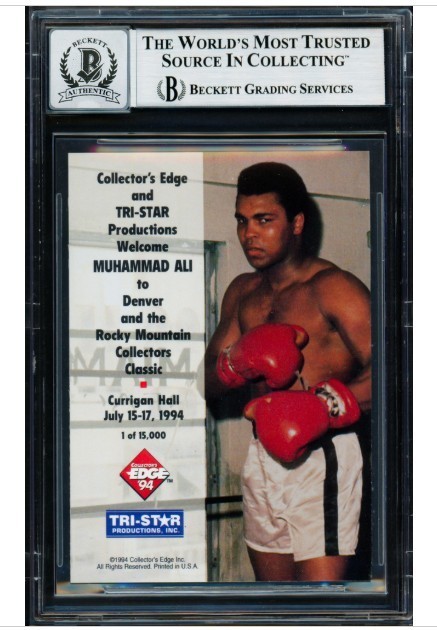 Muhammad Ali Signed 1994 Collectors Edge Card Auto - CharityStars