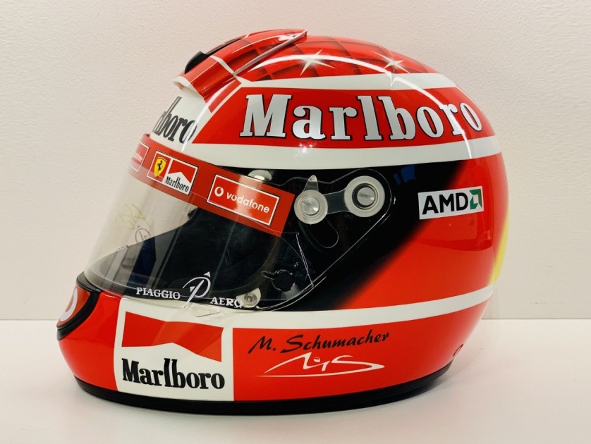 Michael Schumacher Signed Official Replica Ferrari Helmet - CharityStars