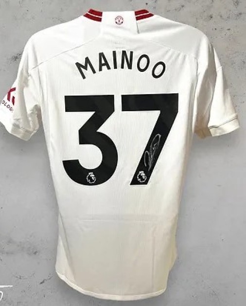Kobbie Mainoo's Manchester United 2023/24 Signed Official Third Shirt ...