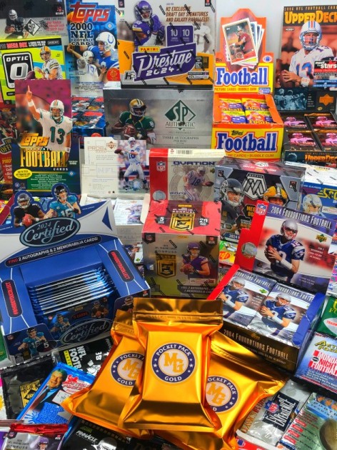 NFL Trading Cards Pocket Pack “Gold Edition 2024-25” (5 unopened packs ...