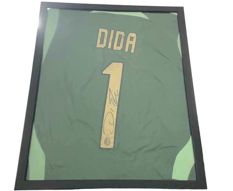 Quadro Maglia ufficiale Dida Milan, 2005/06 - Autografata - CharityStars
