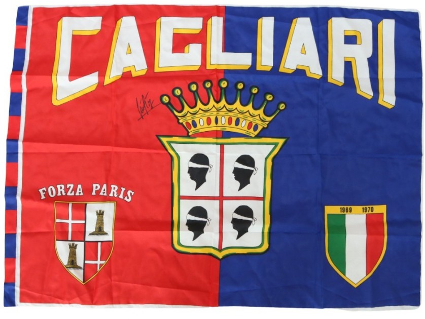 Cagliari Calcio Flag - Signed by Gigi Riva - CharityStars