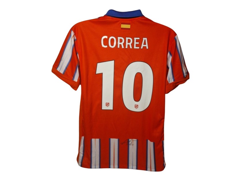 Angel Correa Atletico Madrid 2024/25 Signed Shirt - CharityStars