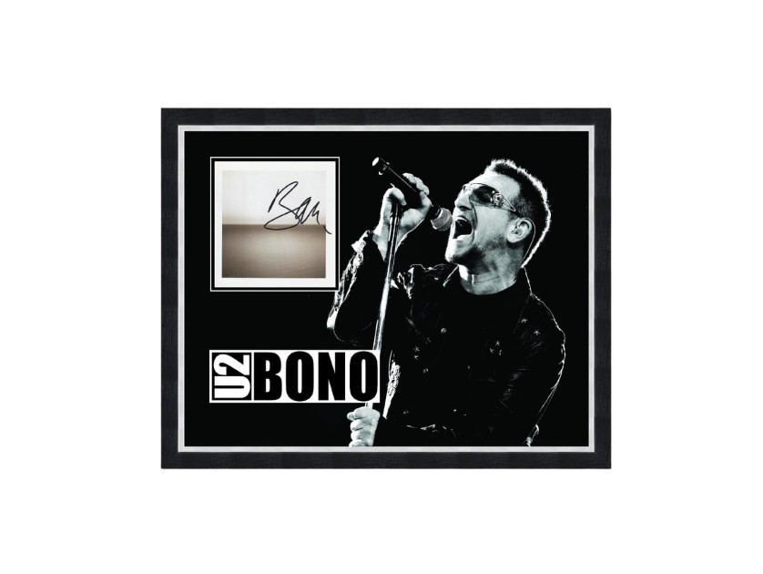 Bono degli U2, inserto CD firmato, da esporre - CharityStars