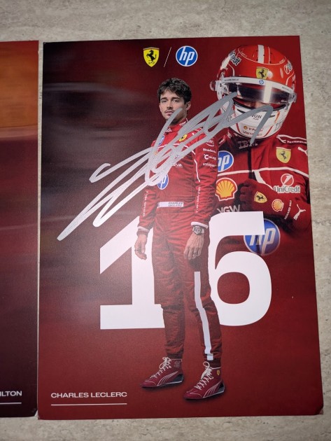 R - Fan Card di Lewis Hamilton e Charles Leclerc, 2025 - Autografate ...