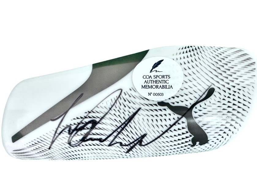 Collection of Two Puma Shin-Pads - Signed by Marcus Rashford and Gavi ...