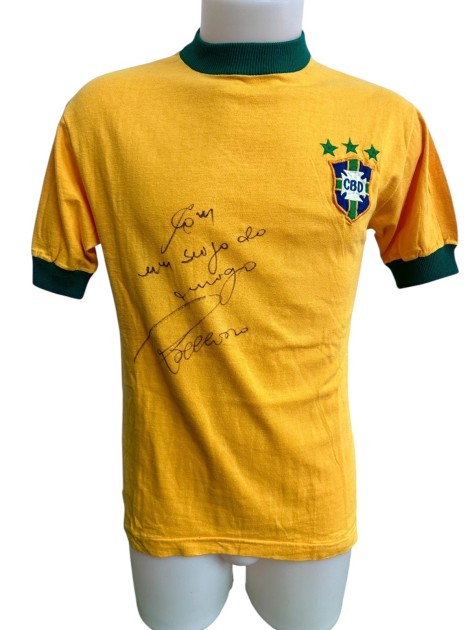Rivelino's Brazil Signed Match-Worn Shirt, FIFA World Cup 1974 - Lecce ...