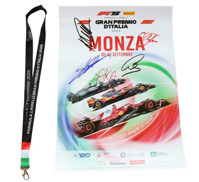 Official Formula 1 Poster, Monza 2025 - Signed - CharityStars