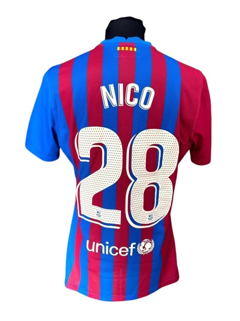 Nico's Issued Shirt, Barcellona vs Espanyol 2021 - CharityStars
