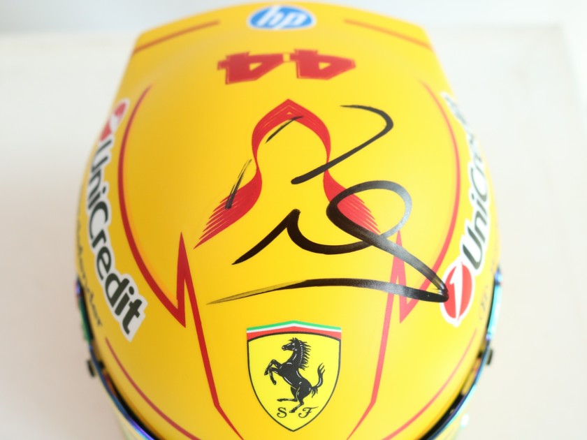 Hamilton's Scuderia Ferrari Signed Helmet Scale 1:2, 2025 - Signed by ...