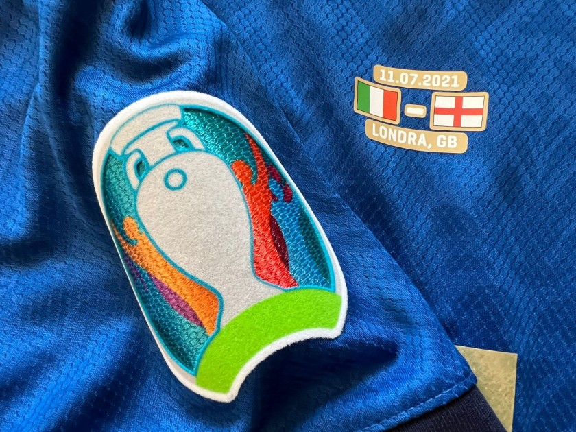 Chiesa's Signed Match Shirt, Italy-England 2021 - CharityStars