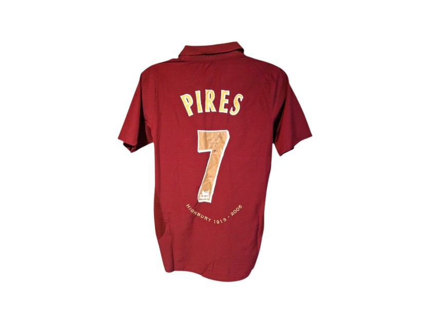 Robert Pires' Arsenal 2005/07 Signed Replica Shirt - CharityStars
