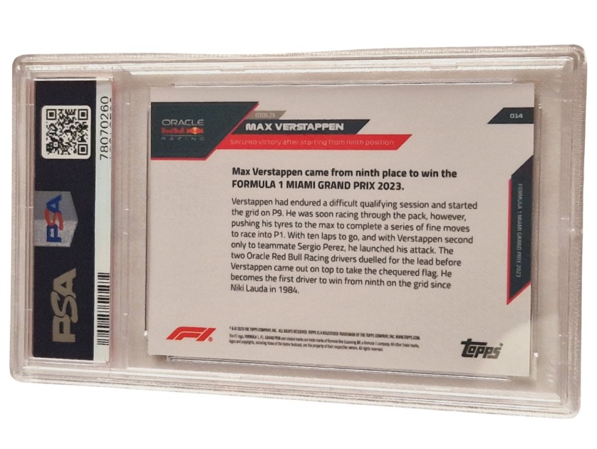 Max Verstappen Topps Now Formula 1 Card 2023 - CharityStars