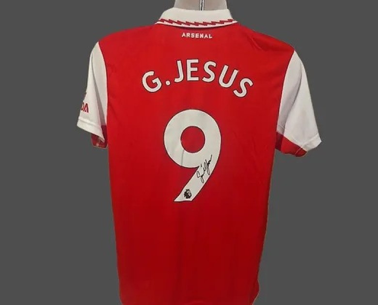 Gabriel Jesus' Arsenal 2022/23 Signed and Framed Shirt - CharityStars