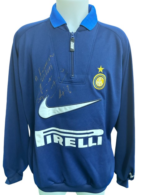 Felpa training Inter - Indossata e autografata da Zamorano - CharityStars