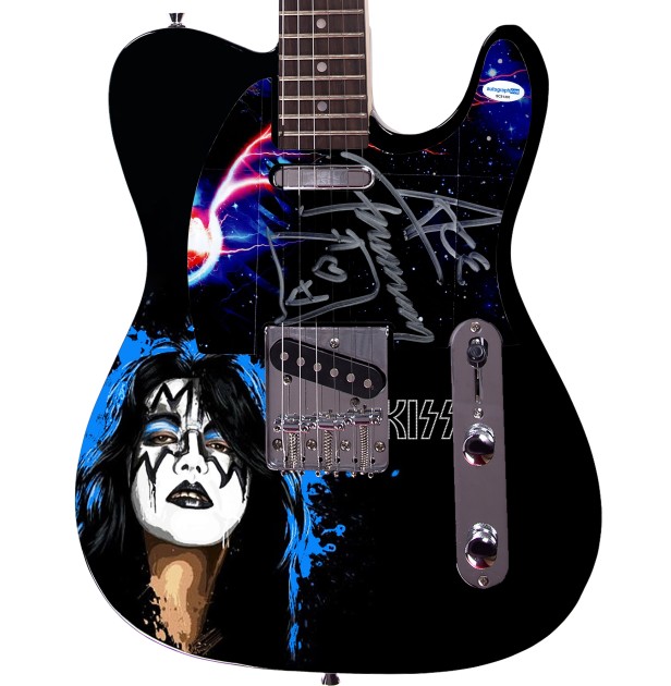 Exclusive Ace Frehley of Kiss Signed 'Space Ace' Custom Graphics Guitar ...