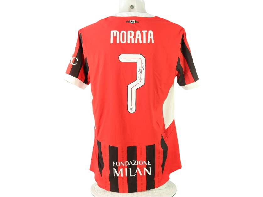 Morata Official Milan Signed Shirt, UCL 2024/25 - CharityStars