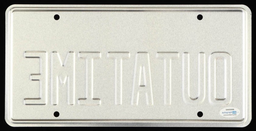 Bob Gale Signed Back to The Future License Plate - CharityStars