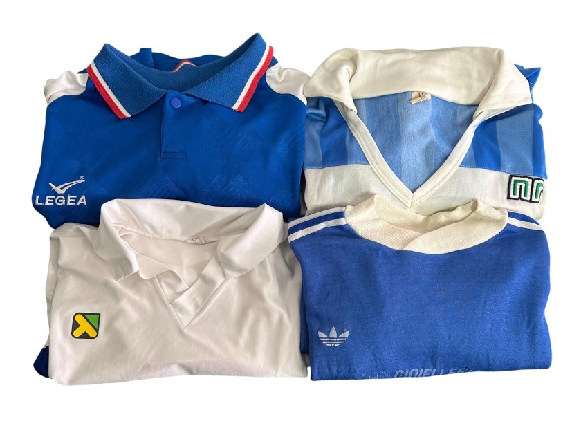 Collection of Four Amateur Football Teams' Vintage Match-Issued Shirts ...