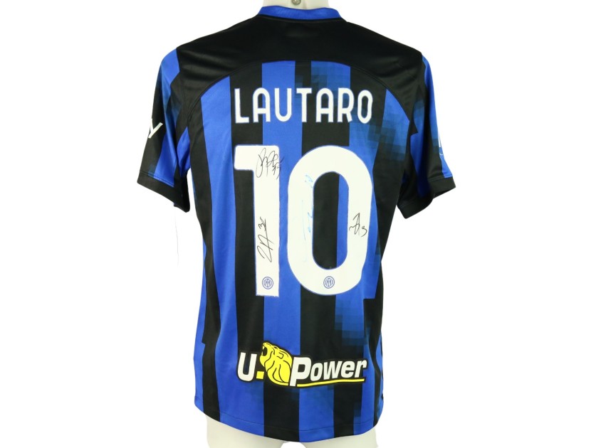 Limited edition Lautaro Inter shirt, 2023/24 - Signed by the players ...
