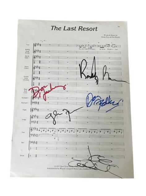 Eagles Signed Sheet Music - CharityStars