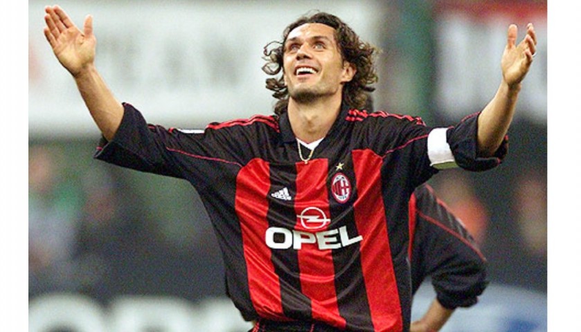 Maglia Authentic Maldini Milan, 2000/01 - Autografata - CharityStars