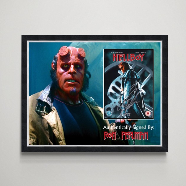 Ron Perlman Signed Hellboy Display - CharityStars
