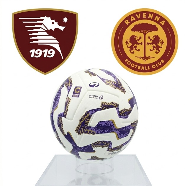 First Goal Serie C Play-Off Signed Match-Ball, Ravenna vs Salernitana ...