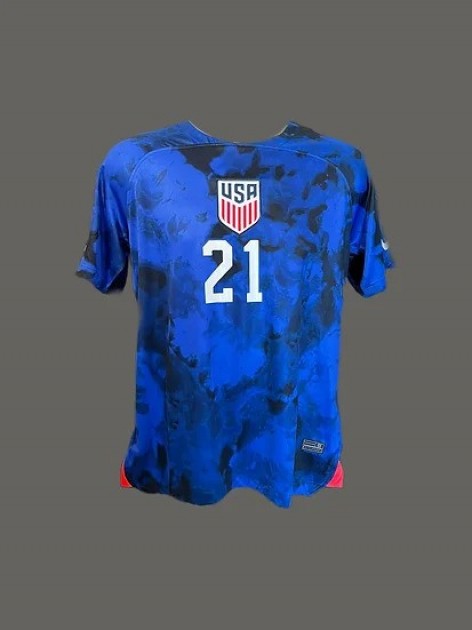 Maglia Giovanni Reyna USA, 2022/23 - Autografata - CharityStars