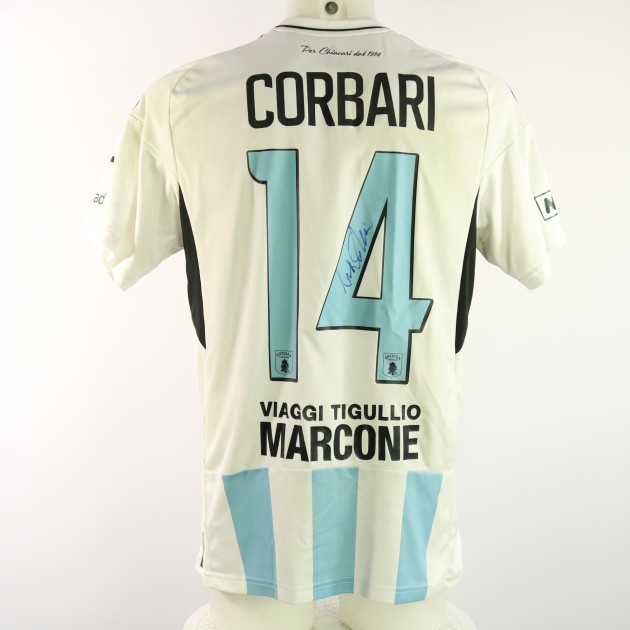 Corbari's Unwashed Signed Shirt, Virtus Entella vs Perugia 2024 ...